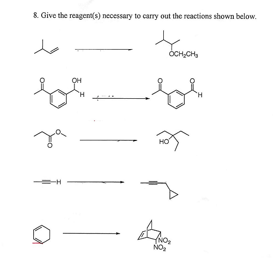 Solved Give the reagent(s) necessary to carry out the | Chegg.com