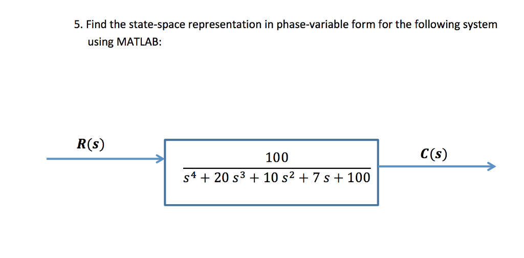 Solved 5. Find the state-space representation in | Chegg.com
