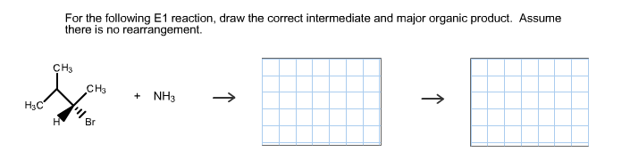 Solved For the following E1 reaction, draw the correct | Chegg.com