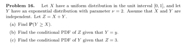 Solved Problem 16. Let X have a uniform distribution in the | Chegg.com