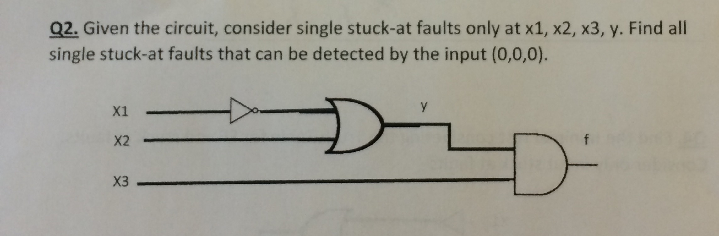 Solved Given The Circuit Consider Single Stuck At Faults 