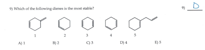 Solved Which Diene is most stable? I'm trying to fully | Chegg.com