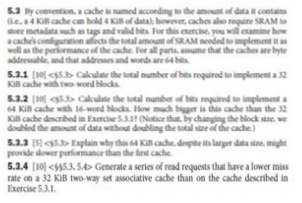 .3 By convention, a cache is named according to the | Chegg.com