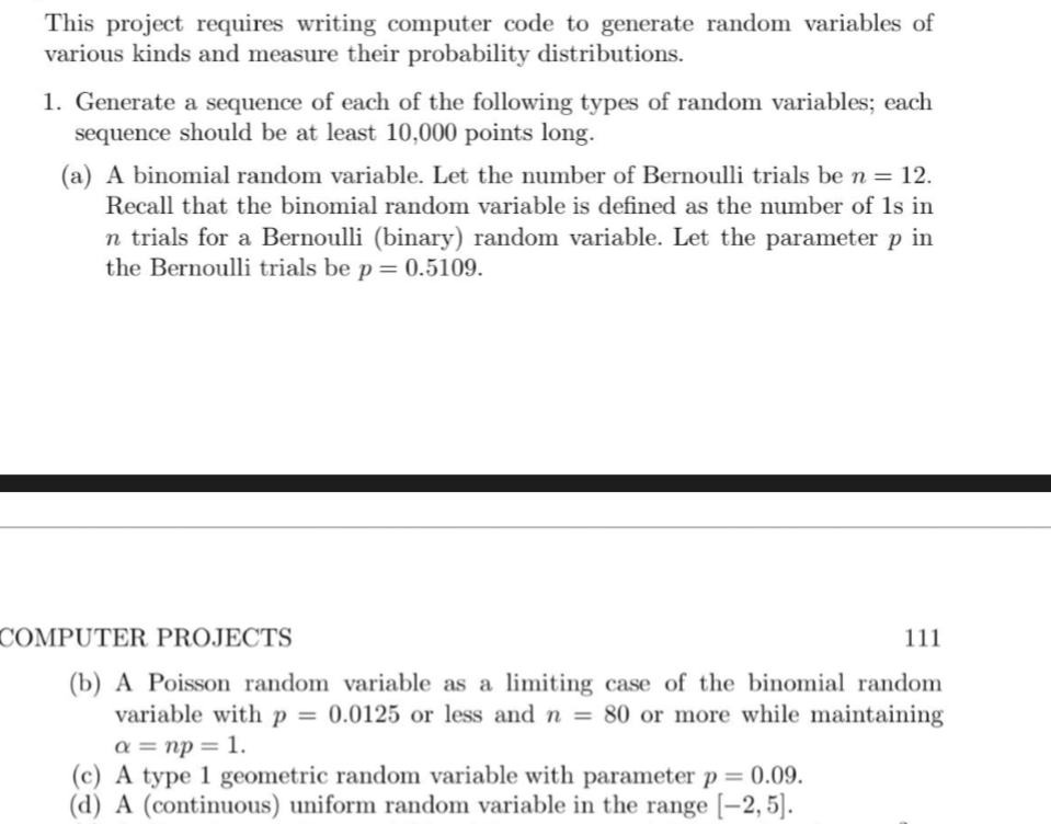 Solved This project requires writing computer code to | Chegg.com