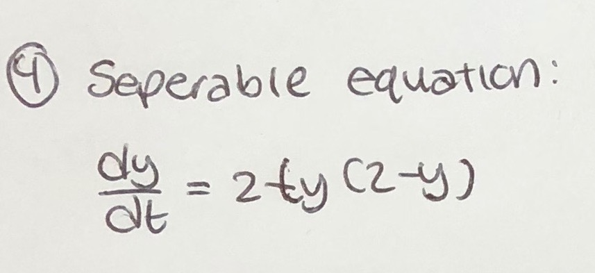 Solved Seperable Equation Ot