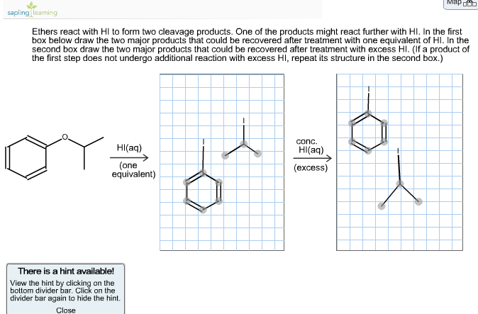 Solved: Ethers React With HI To Form Two Cleavage Products... | Chegg.com
