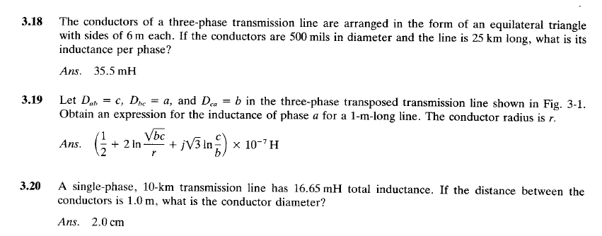 Solved The conductors of a three-phase transmission line are | Chegg.com