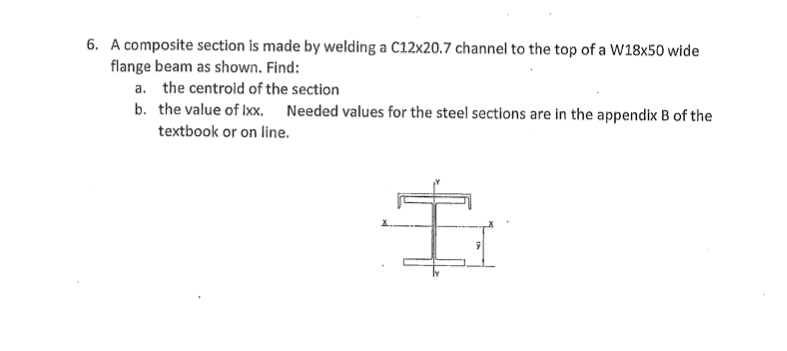 Solved A composite section is made by welding a C12x20.7 | Chegg.com