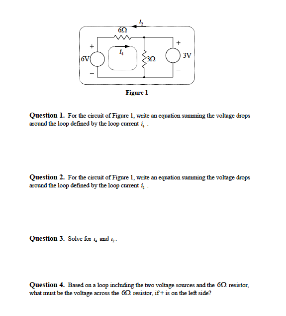 Solved For the circuit of Figure 1, write an equation | Chegg.com