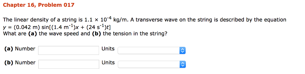 Solved Chapter 16, Problem 017 The linear density of a | Chegg.com