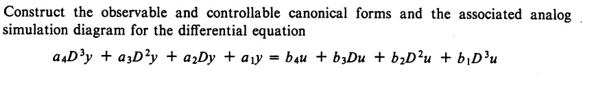 Solved Construct the observable and controllable canonical | Chegg.com