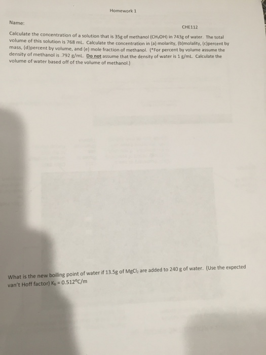 Solved Calculate the concentration of a solution that is 35g | Chegg.com