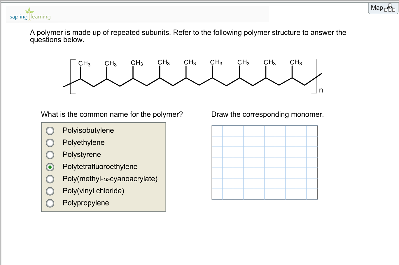 Solved A polymer is made up of repeated subunits. Refer to | Chegg.com