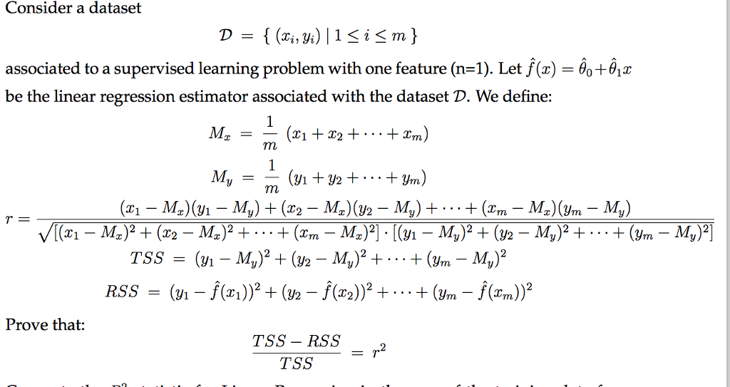 Solved Consider a dataset associated to a supervised | Chegg.com