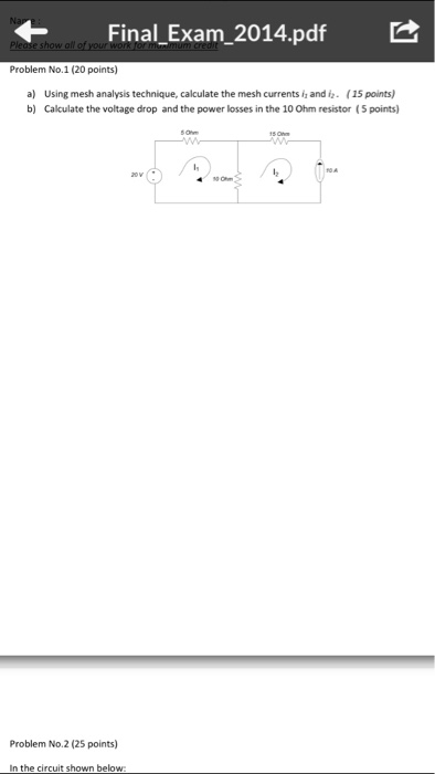 Solved Using mesh analysis technique, calculate the mesh | Chegg.com Solved Using mesh analysis technique, calculate the mesh | Chegg.com