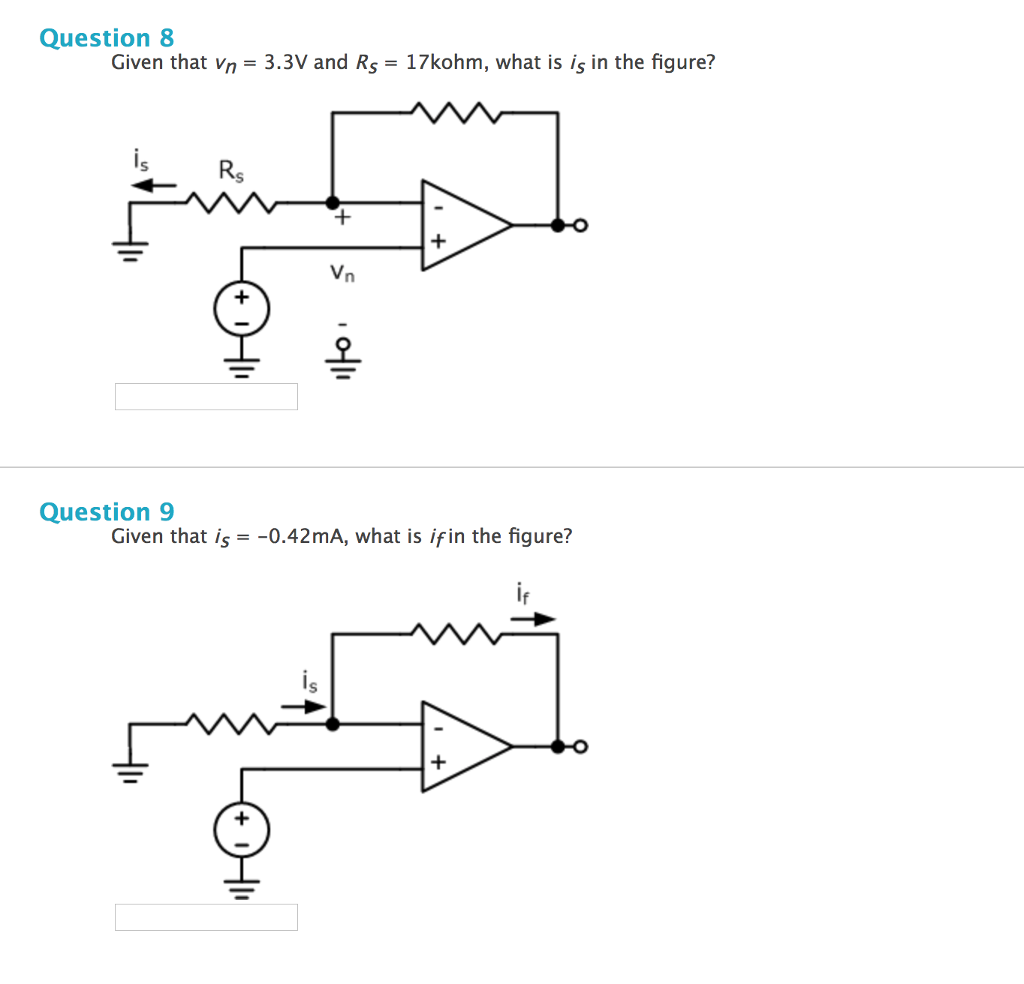 Solved E) Complete the following Ideal Op Amp Questions: | Chegg.com