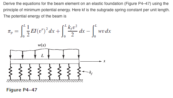 Solved Derive the equations for the beam element on an | Chegg.com
