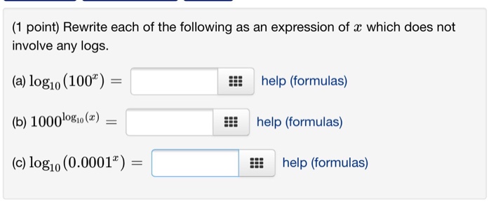 Solved Rewrite each of the following as an expression of x | Chegg.com
