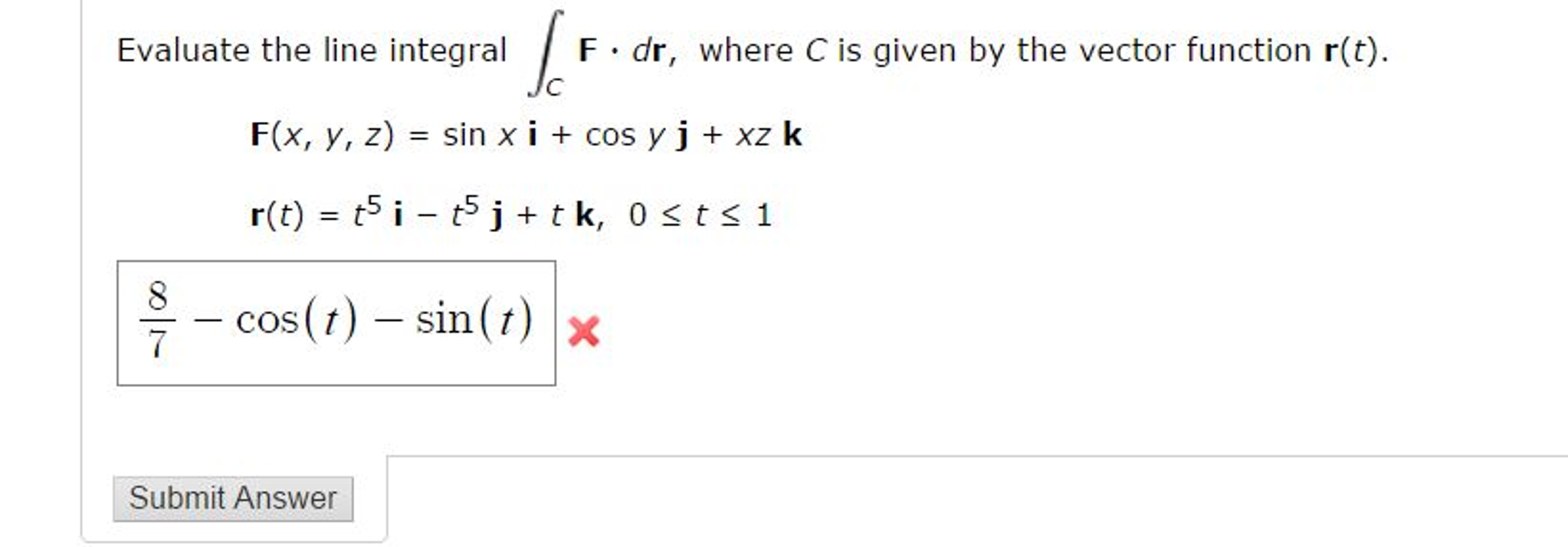 Solved Evaluate the line integral integral_C F middot dr, | Chegg.com