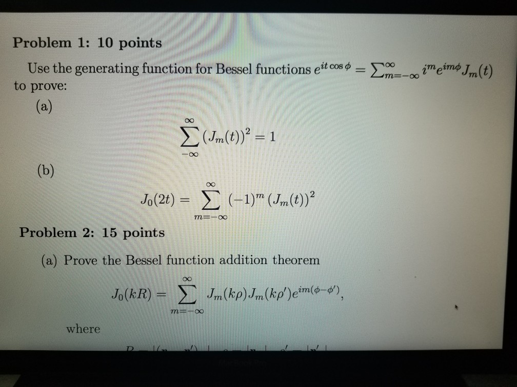 Solved Problem 1: 10 points Use the generating function for | Chegg.com