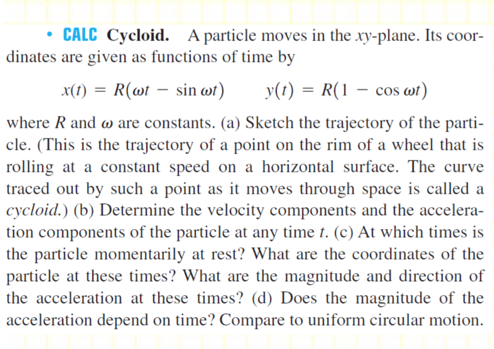 Solved A Particle Moves In The Xy Plane Its Coordinates Are