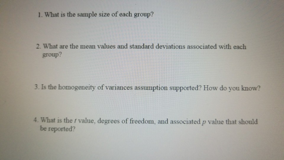 Solved Use the SPSS output below to answer Questions 1 | Chegg.com