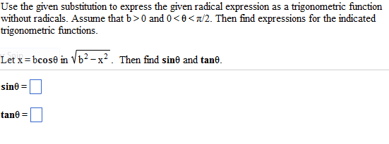Solved Use the given substitution to express the given | Chegg.com