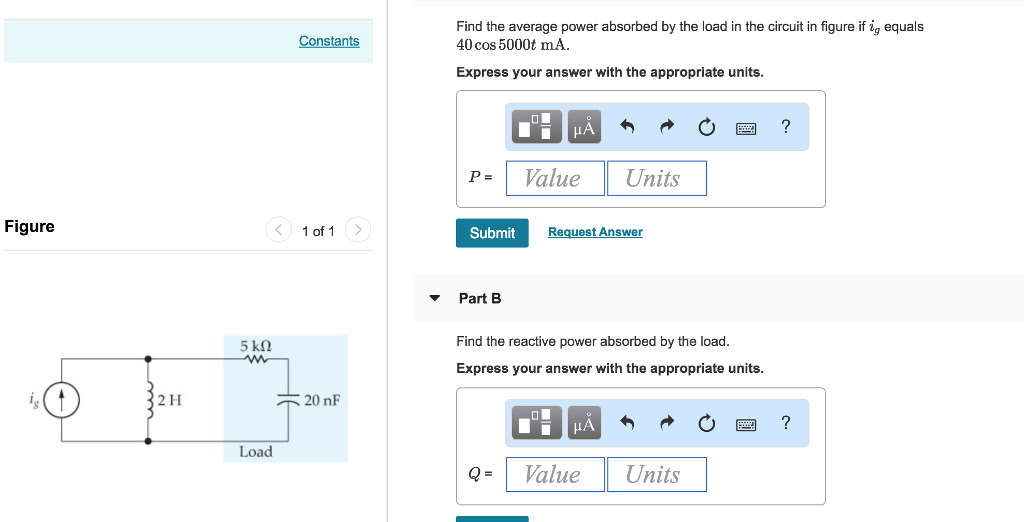Solved Find the average power absorbed by the load in the | Chegg.com