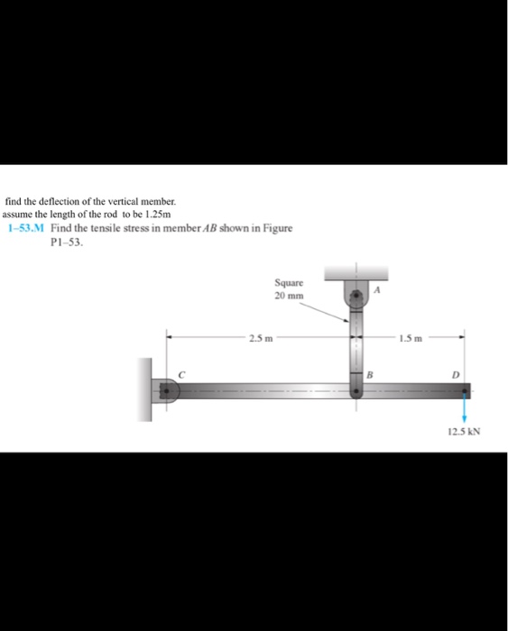 Solved find the deflection of the vertical member, assume | Chegg.com