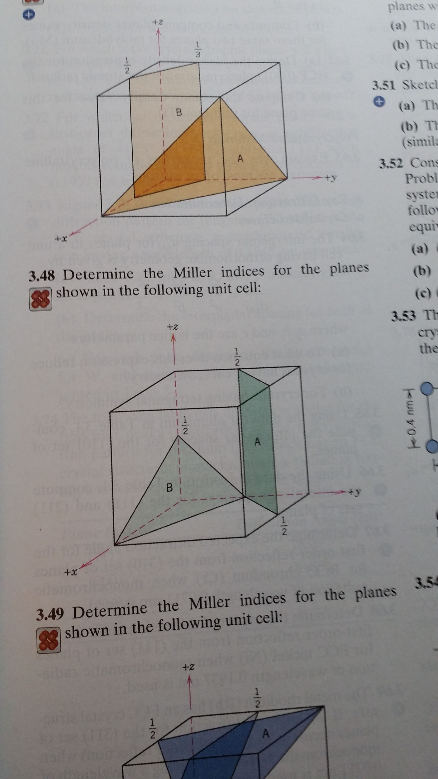 Solved 3.48 Determine the Miller indices for the planes | Chegg.com Solved 3.48 Determine the Miller indices for the planes | Chegg.com