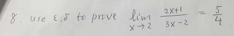 Solved Use epsilon, delta to prove lim_x rightarrow 2 2x + | Chegg.com