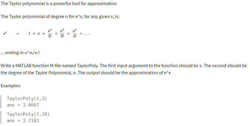 Solved The Taylor polynomial is a powerful tool for | Chegg.com