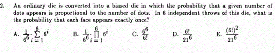 Solved 2.An ordinary die is converted into a biased die in | Chegg.com