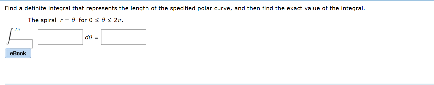 Solved Find a definite integral that represents the length | Chegg.com