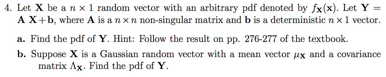 Gaussian Random Vector Mean Vector Covariance