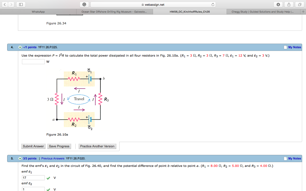 Solved Use the expression P = I2R to calculate the total | Chegg.com
