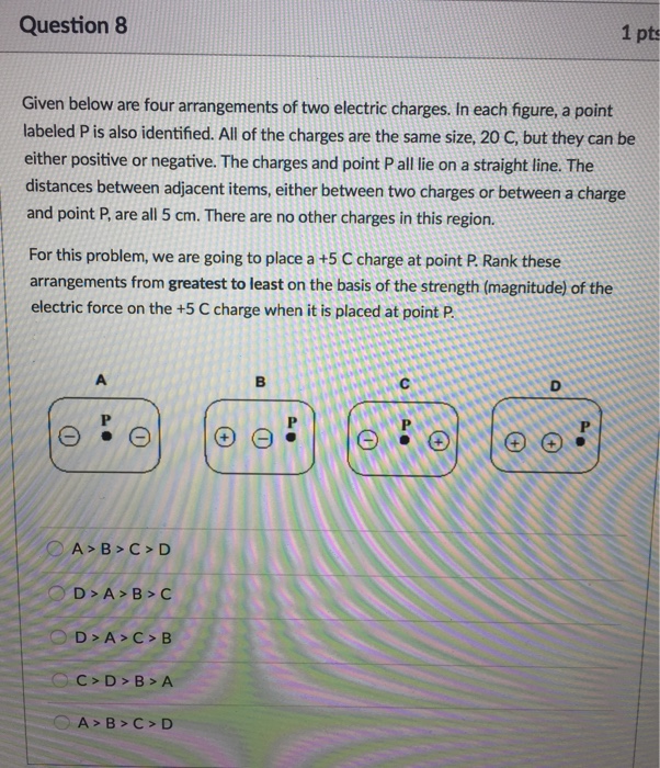 Solved Given below are four arrangements of two electric | Chegg.com