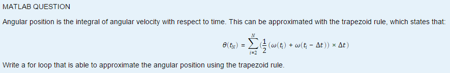 Solved Angular position is the integral of angular velocity | Chegg.com