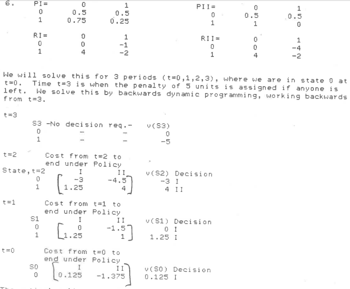 Solved The answer to this stochastic dynamic programming is | Chegg.com