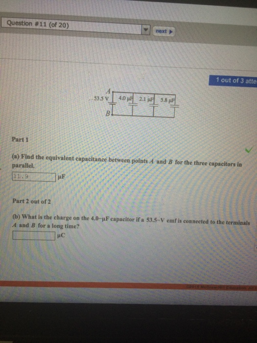 Solved Find the equivalent capacitance between points A and | Chegg.com