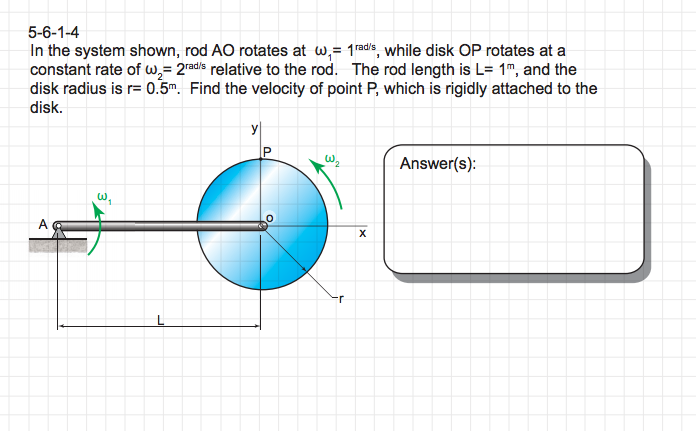 Solved 5-6-1-4 In the system shown, rod AO rotates at ?1 = | Chegg.com