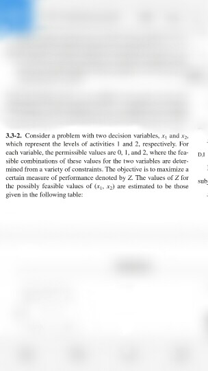 Solved 3.3-2. Consider a problem with two decision | Chegg.com