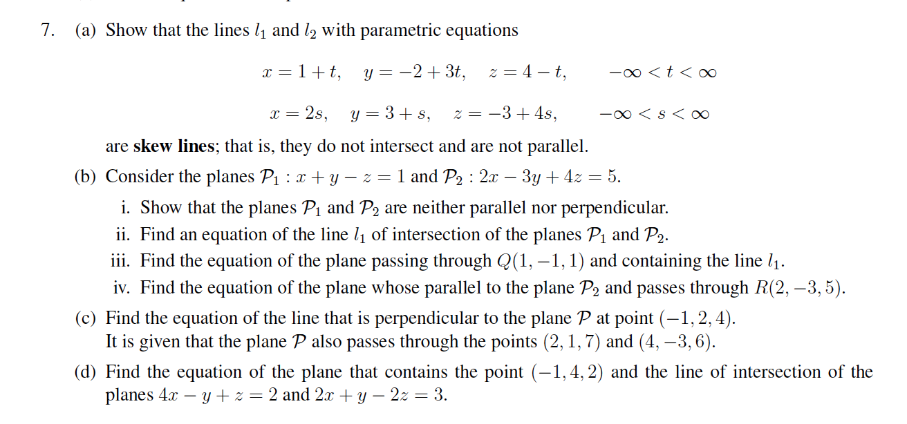 Solved Show that the lines l1 and l2 with parametric | Chegg.com