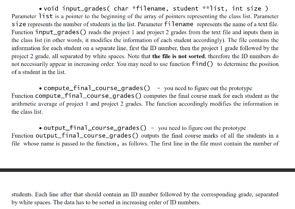 Solved 2) [42] Write a program to manage the grades of | Chegg.com