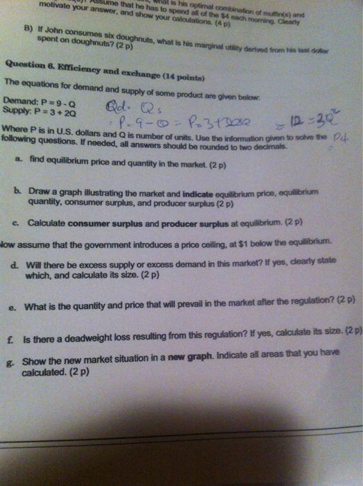 Solved s. Utility theory (6 points) utility for consuming | Chegg.com