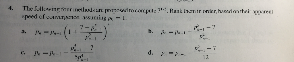 Solved The following four methods are proposed to compute | Chegg.com