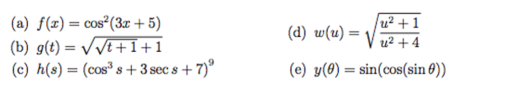 Solved Use chain rule, product rule, quotient rule, or | Chegg.com