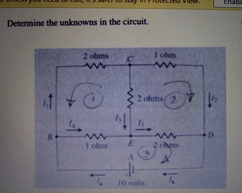 Solved Enabl Determine the unknowns in the circuit. | Chegg.com Solved Enabl Determine the unknowns in the circuit. | Chegg.com