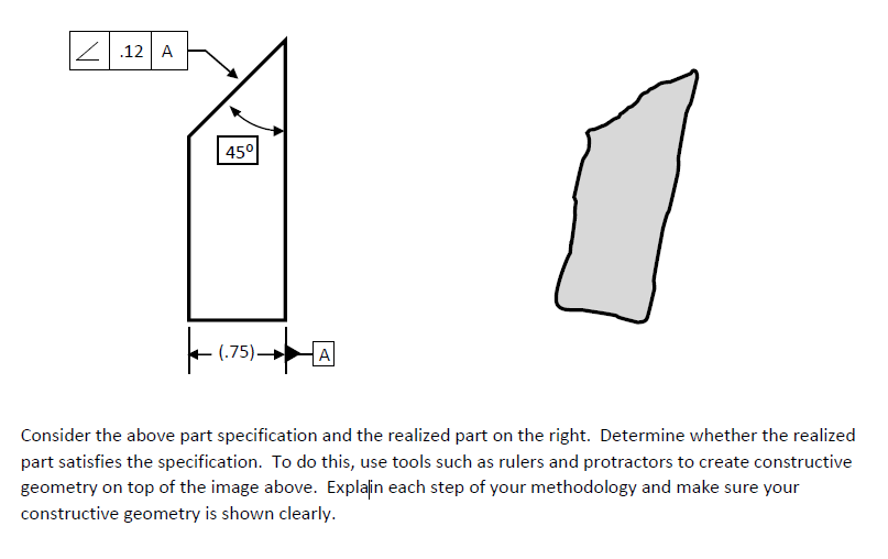 Solved Consider the above part specification and the | Chegg.com
