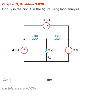 Solved Chapter 3, Problem 3.077 Find Vo in the network in | Chegg.com